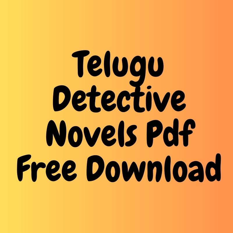 Telugu Detective Novels Pdf Free Download - Novels Tamil